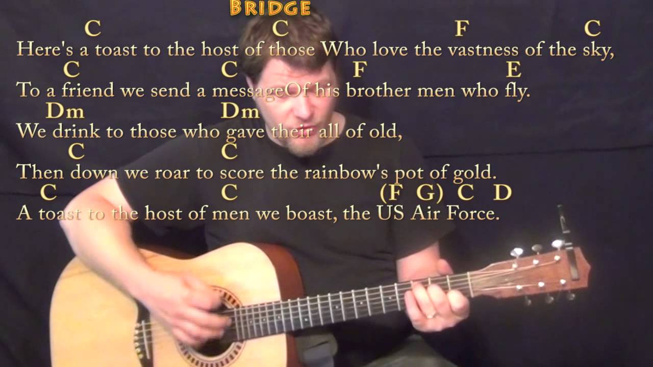 U.S. Air Force Song - Strum Guitar Cover Lesson in G with Chords/Lyrics ...