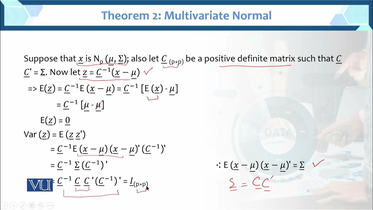 Theorem 2: Multivariate Normal | Multivariate Analysis | STA633_Topic031 - YouTube