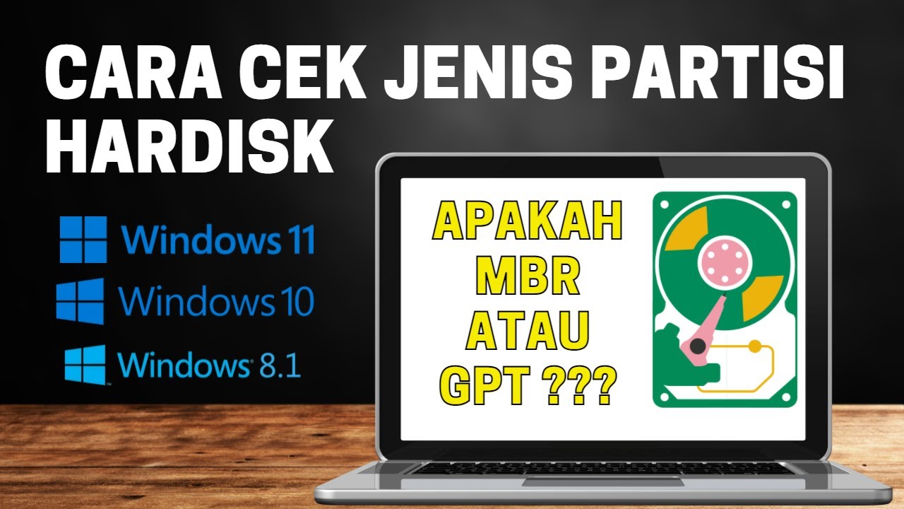 CARA CEK PARTISI HARDISK LAPTOP || MBR ATAU GPT ??? - YouTube