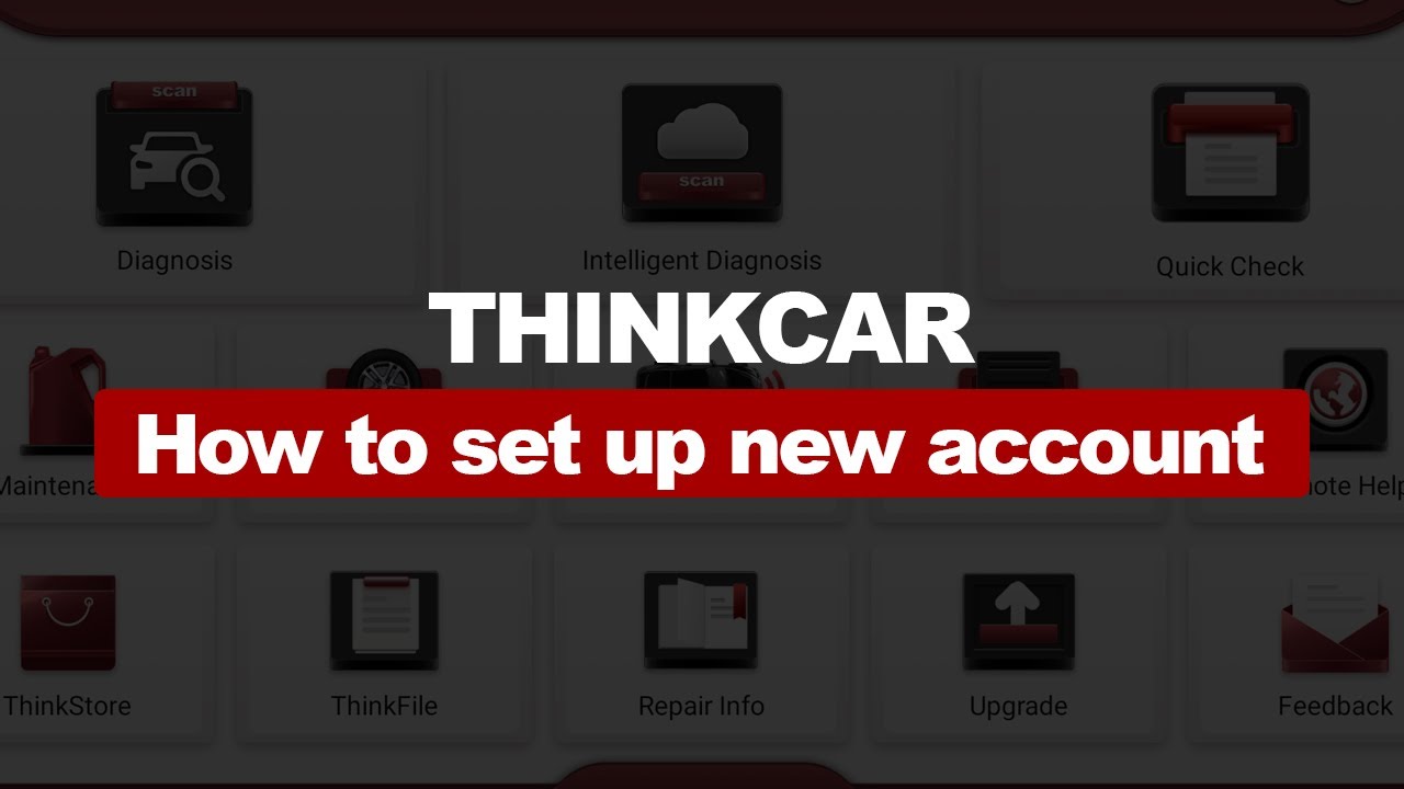 How to Set Up a New Account for Your Thinkcar Vehicle Scanner - YouTube