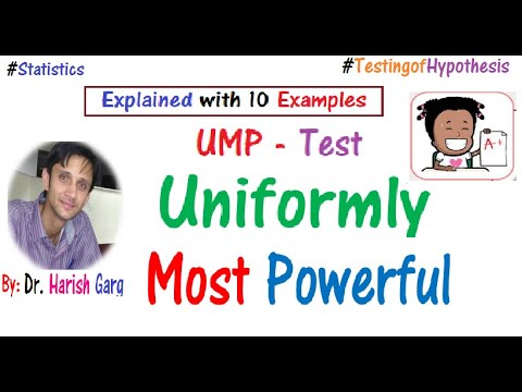 UMP - Uniformly Most Powerful - One-Sided Test | Solved 10 Examples