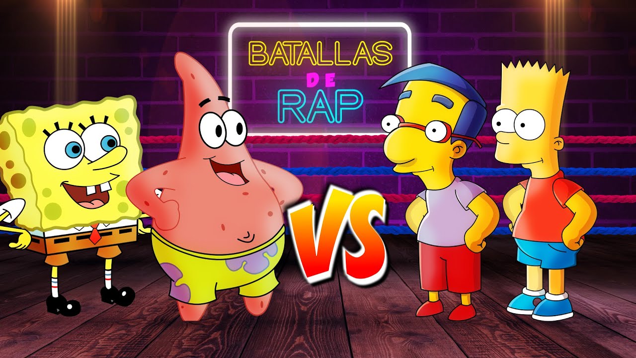 Bart y Milhouse vs Bob Esponja y Patricio - BATALLA DE RAP 2.5D ...