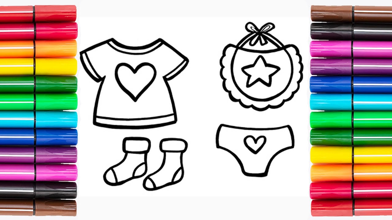 Educational video for children Coloring a picture and learning colors ...