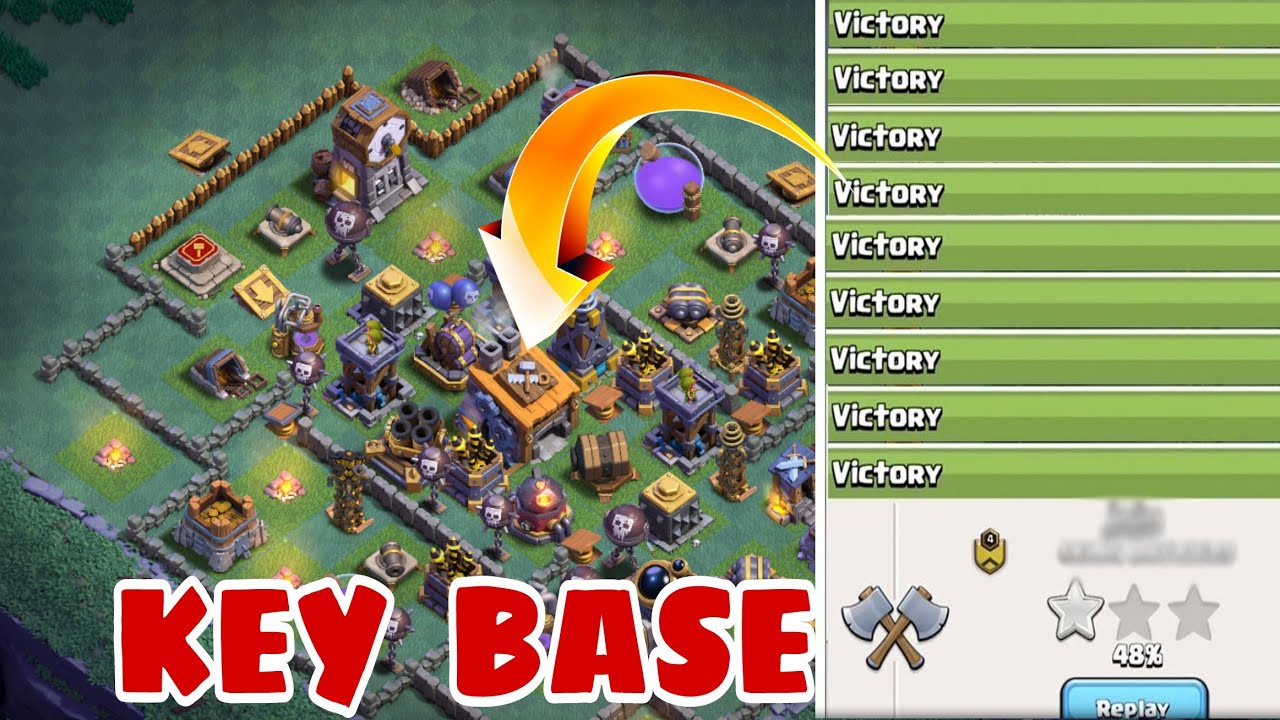 New BEST Builder Hall 8 Base Layout With Extra Walls | Best Bh8 Base ...