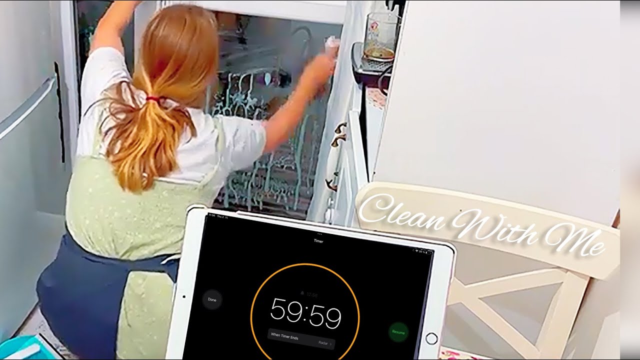 {Clean With Me} No music No talking Real time 1 hour challenge of ...