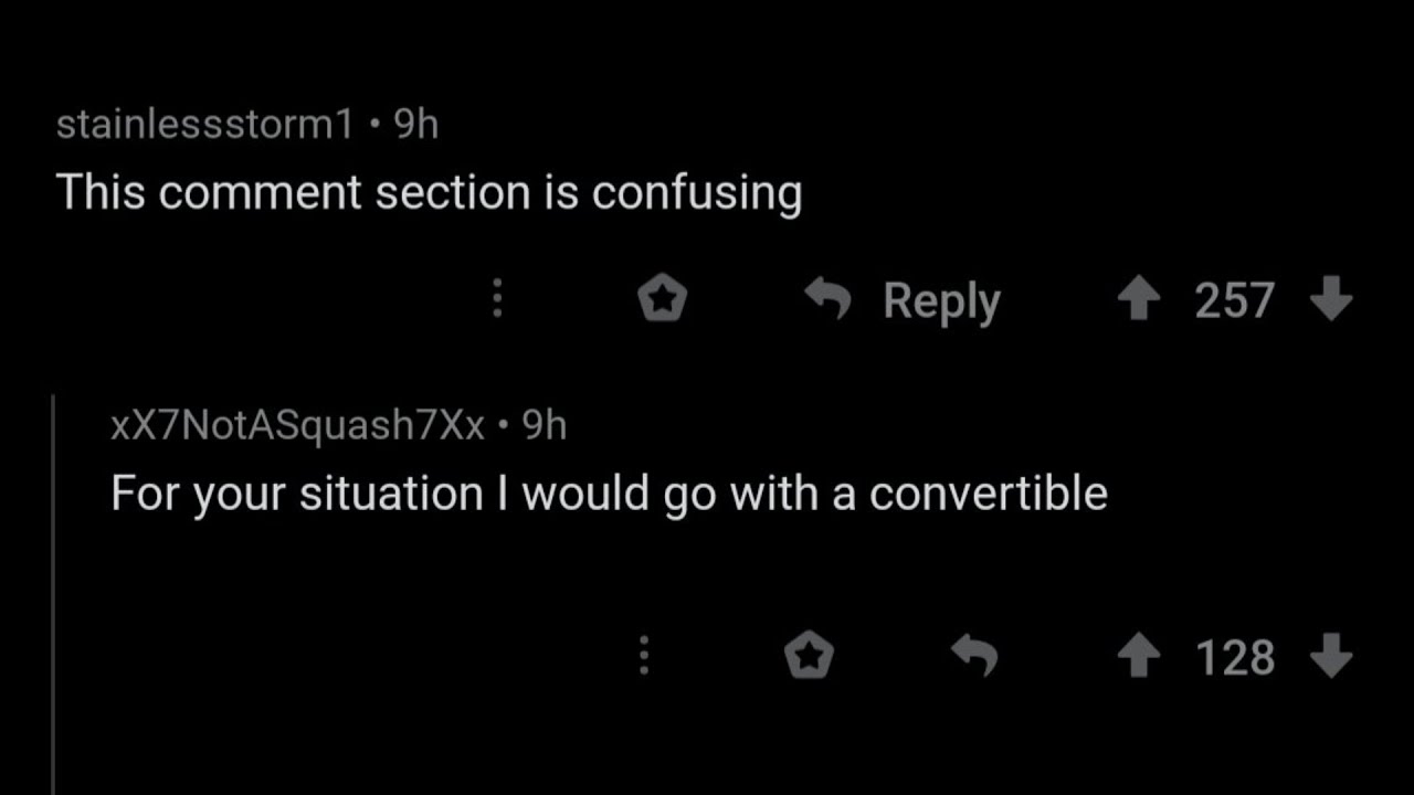 This comment section is confusing - YouTube