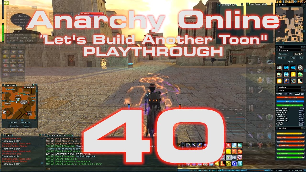 Anarchy Online 18.8 "Let's build ANOTHER toon" part # 40 [ Dinging 220 ...