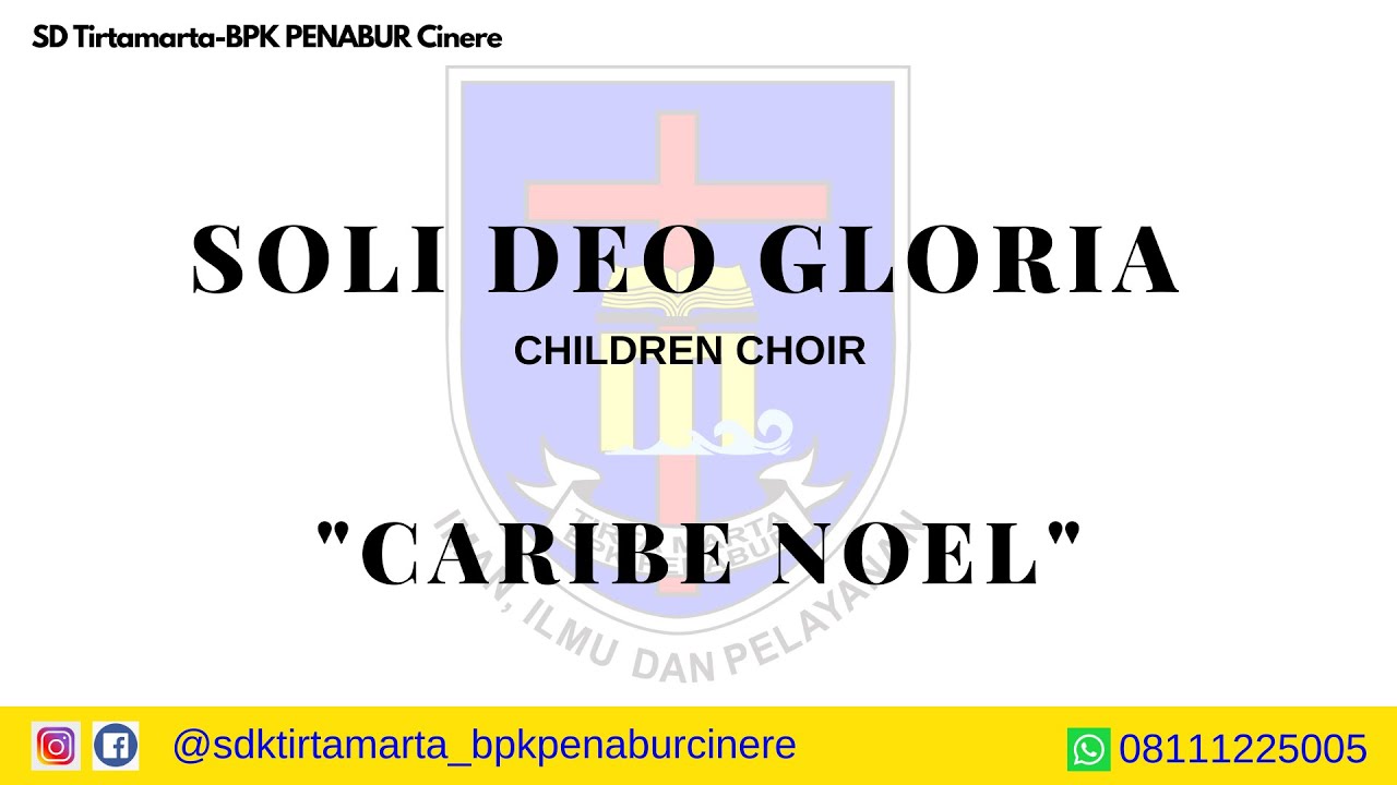 Soli Deo Gloria Children Choir Caribe Noel - YouTube