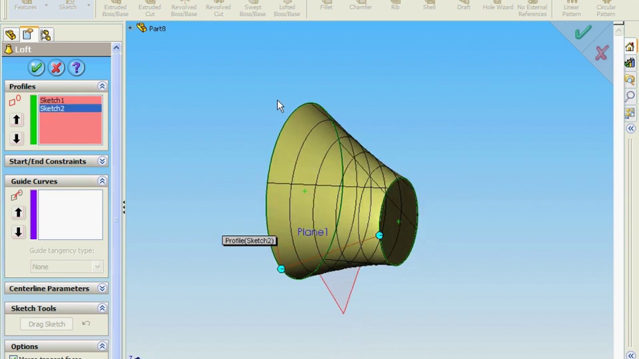 [Solidwork stuff] Solidwork tutorials - 07-Basic Extrude Loft - YouTube