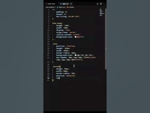 Making 3D button using HTML CSS || coding in website development language #coding #python #html ...