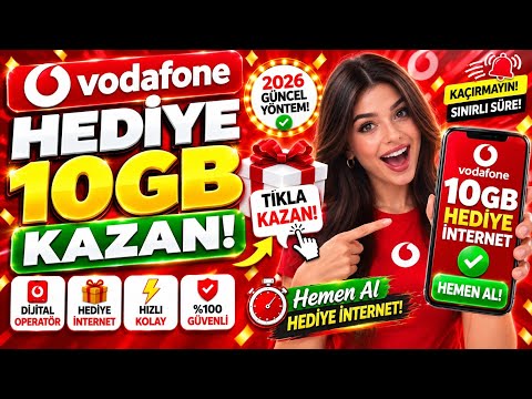 ✅VODAFONE BEDAVA İNTERNET 2026 - VODAFONE BEDAVA 10GB İNTERNET KAZANMAK🎁