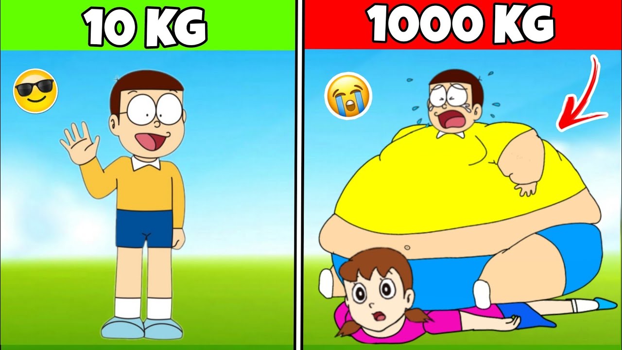 Nobita Eating Too Much And Became 1000kg Fat Boy 🤣🤣 | Shinchan And ...