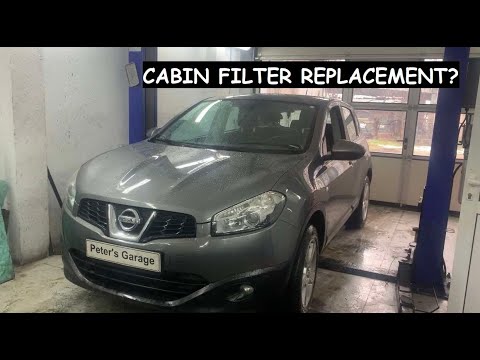 Nissan Qashqai Cabin filter location replacement - YouTube