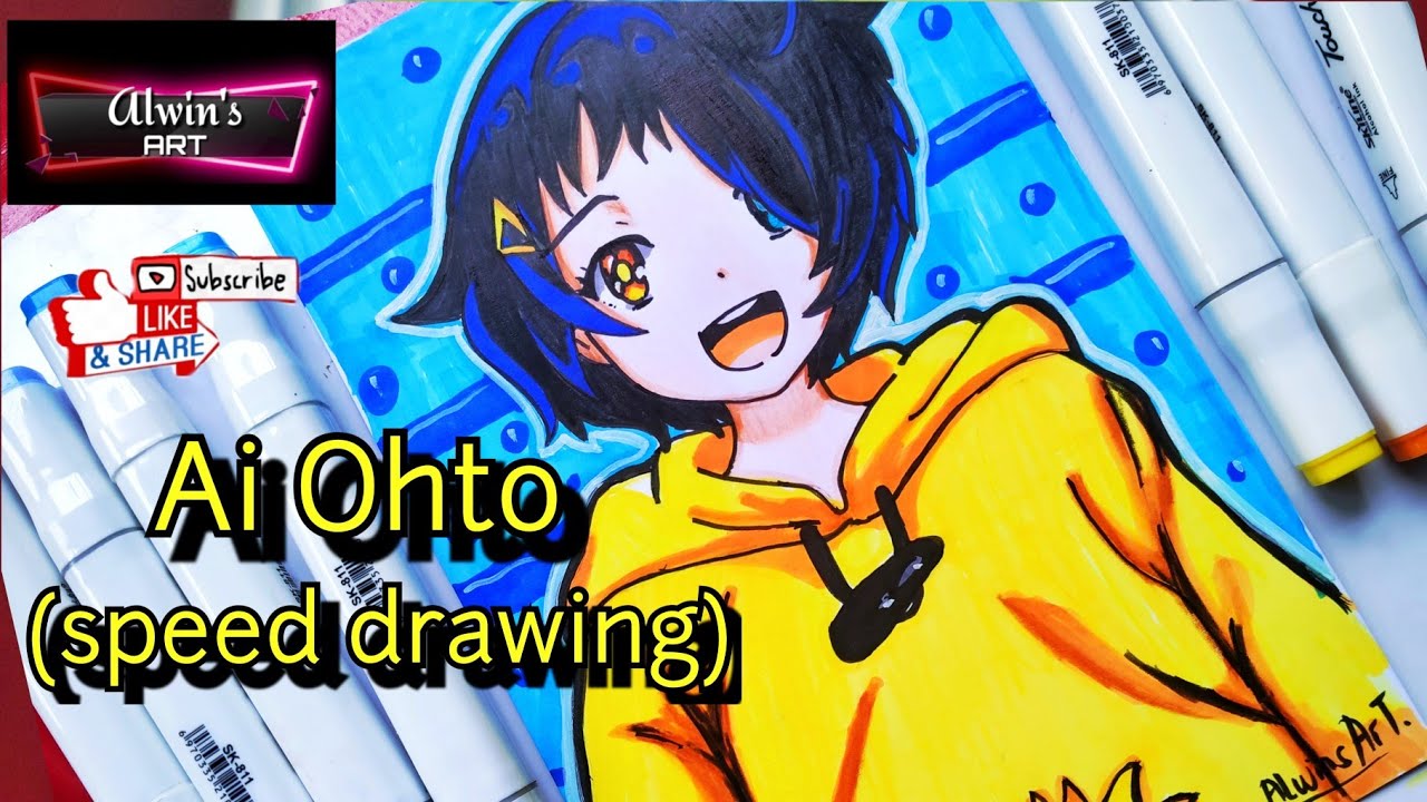 Drawing Ai Ohto / Wonder Egg Priority #SpeedDrawing - YouTube