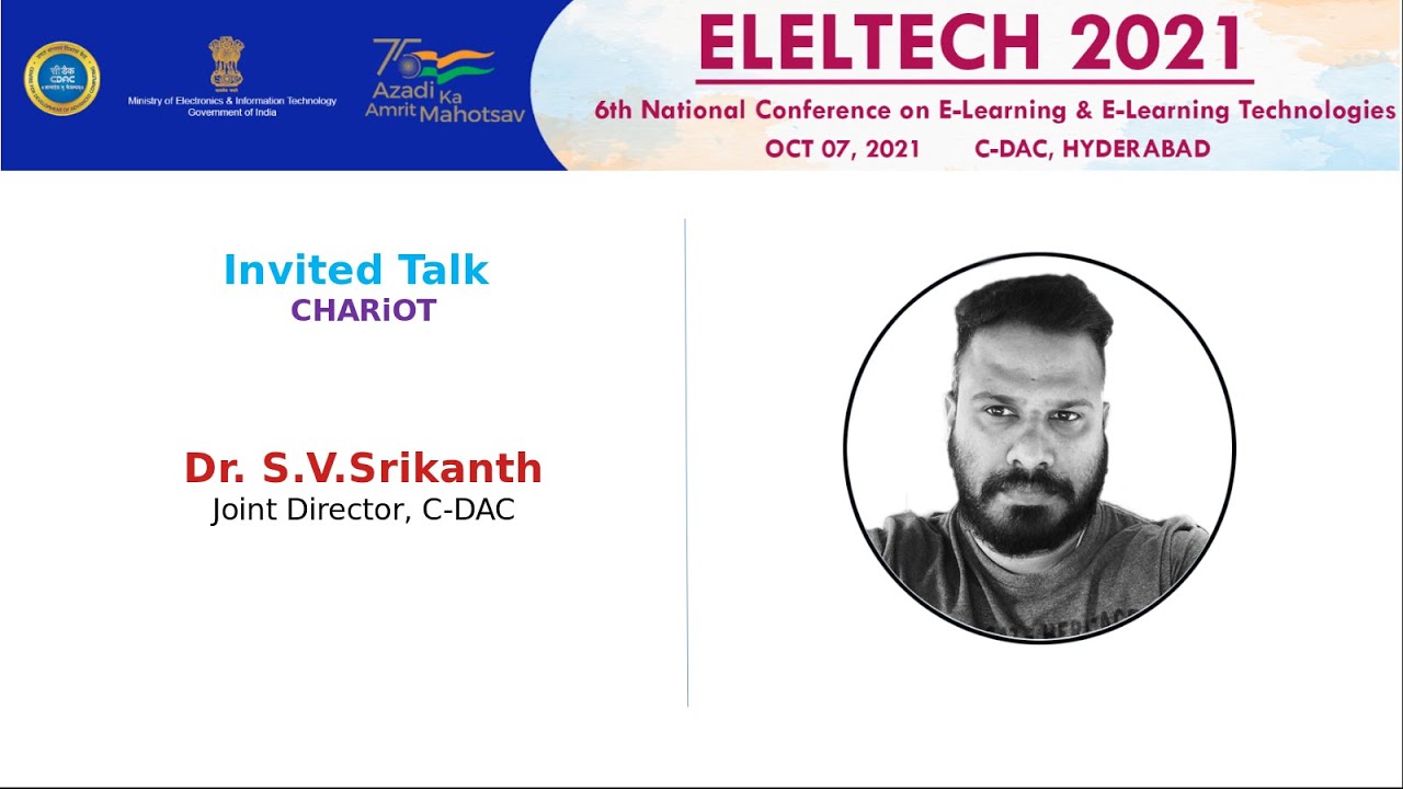 Dr. S V Srikanth, Joint Director, C-DAC Hyderabad - YouTube