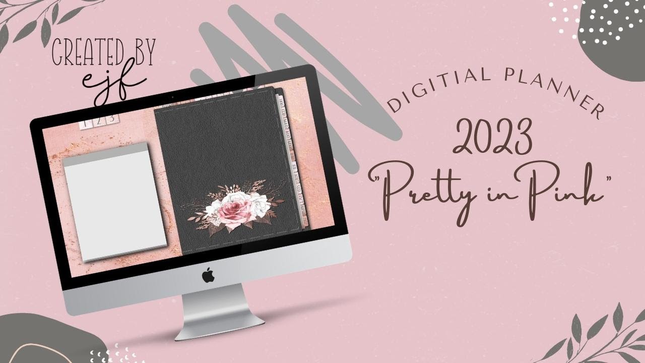 2023 Dated Digital Planner, "Pretty In Pink" - YouTube