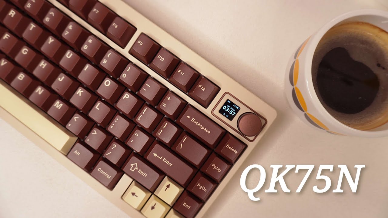 귀여운 스크린이 달린 커스텀 키보드! Qwertykey QK75N 언박싱, 빌드, 타이핑! - YouTube