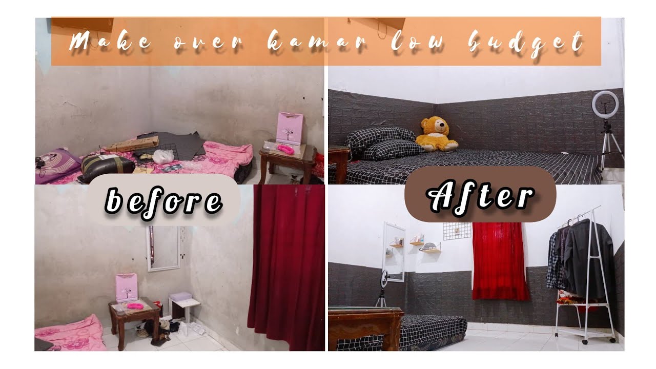 MAKE OVER KAMAR LOW BUDGET, modal 300rban untuk kamar simple - YouTube