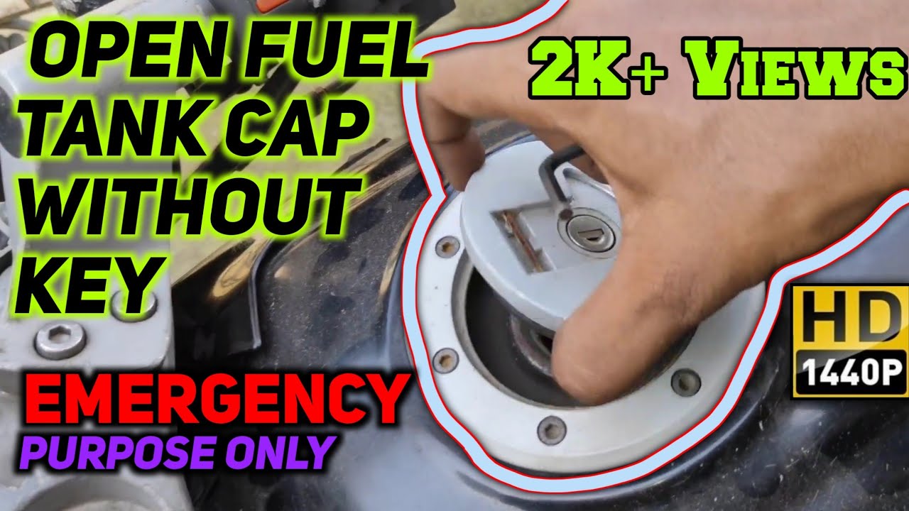 How to Open a Bike Fuel Tank Cap without KEY || for EMERGENCY purpose ...