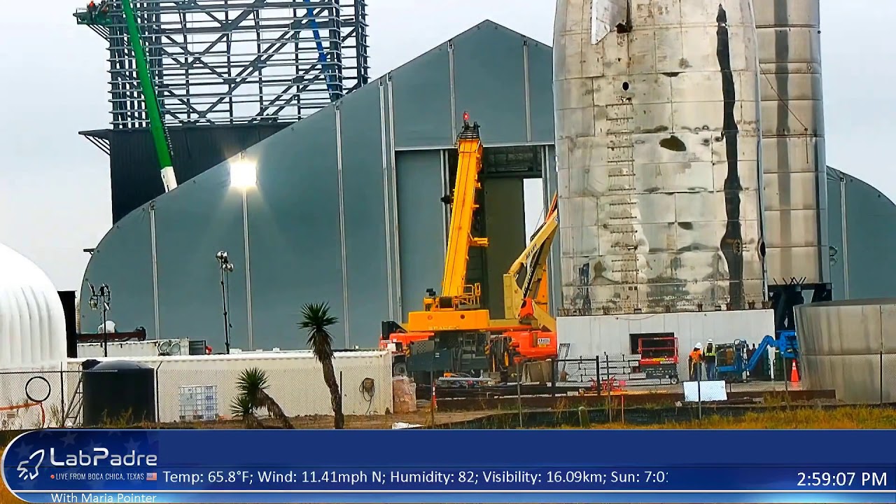 SpaceX Starship assembly 24h timelapse 2020-02-19 - YouTube