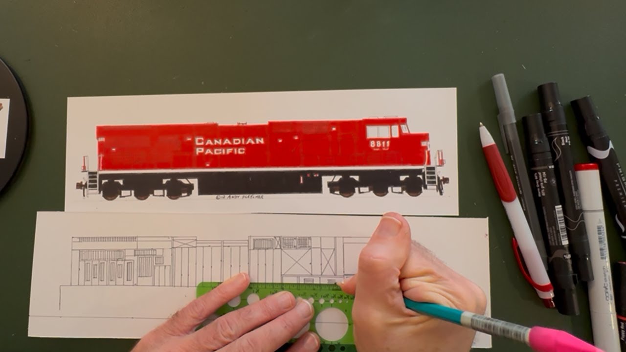 Canadian Pacific ES44AC 8811 How To Draw A Train Andy Fletcher Episode ...