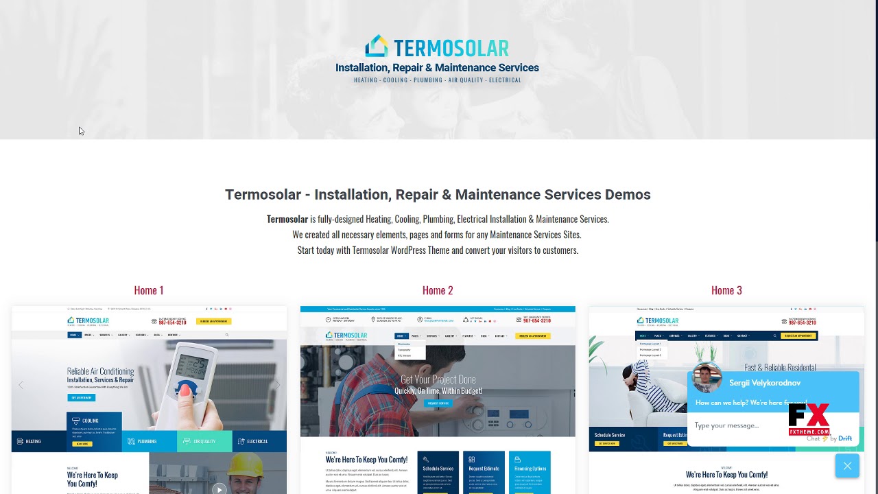 Termosolar - Maintenance Services WordPress Theme Richie Cuthber - YouTube