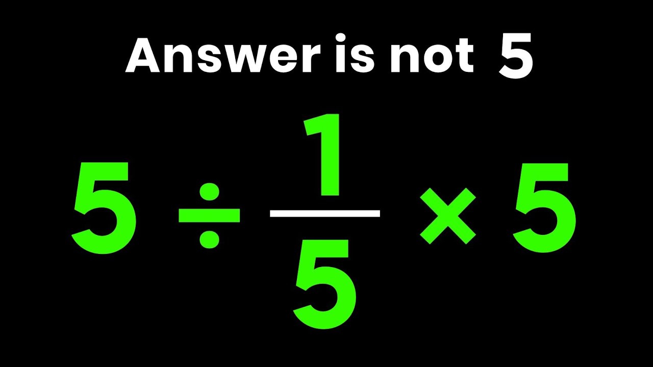 Most People Get This Math Problem Wrong! - YouTube