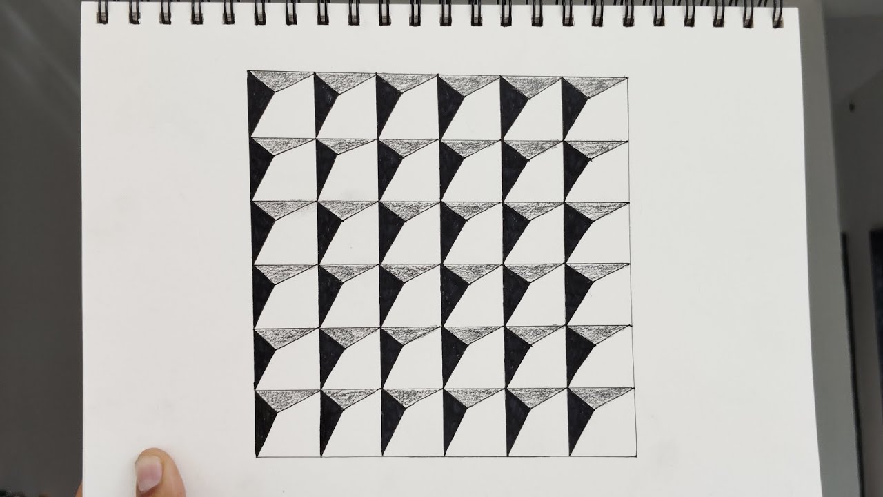 easy 3d drawing tutorial / easy 3d illusion art for beginners - YouTube