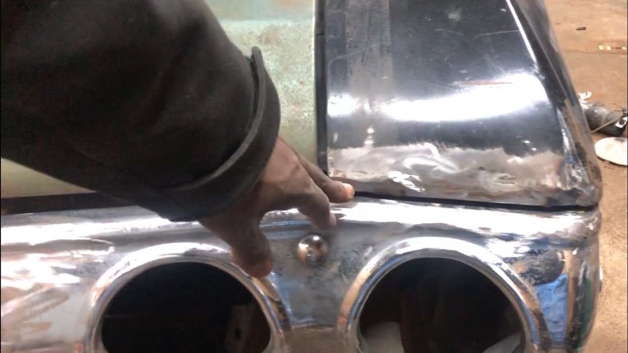 Still gaping the 72 chevelle rear bumpers - YouTube