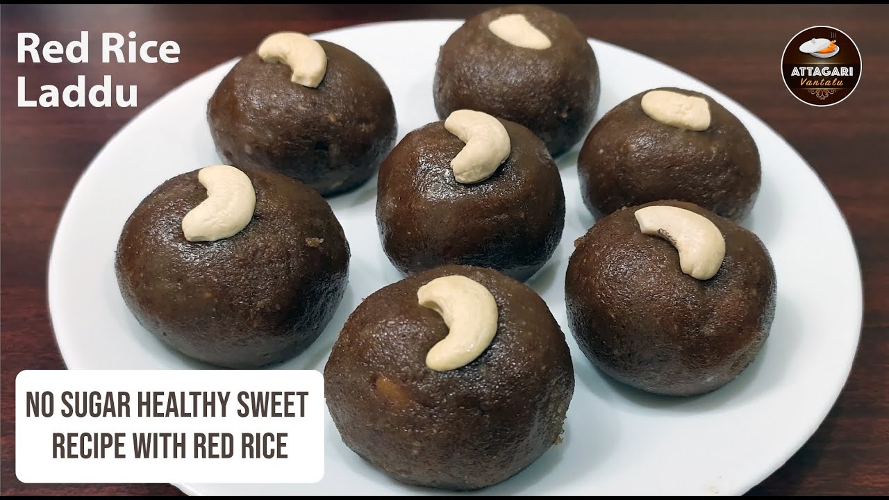 Red Rice Laddu || Red Rice Ladoo Recipe with Jaggery || Traditional ...