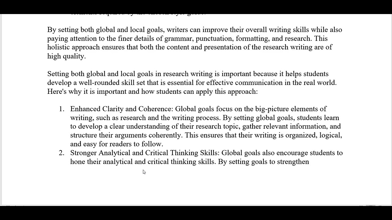 Week 2 Forum ENGL 105: Why is it important to set goals in writing ...