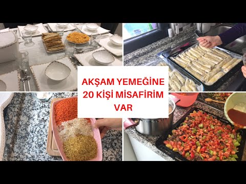 MİSAFİRLİ AKŞAM YEMEĞİ MENÜSÜ | 7 ÇEŞİT YAPTIM | GÜNLÜK VLOG