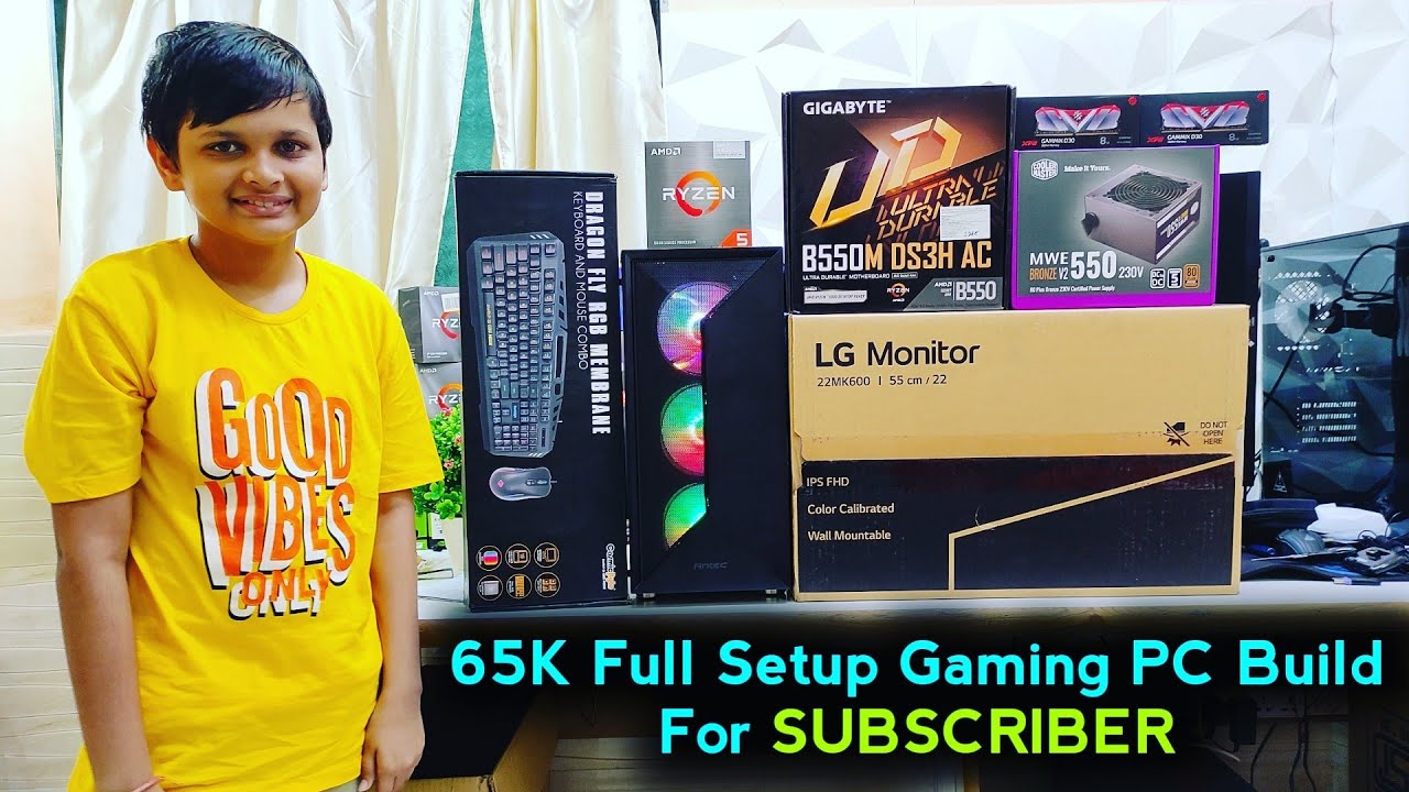65000 Full Setup Gaming PC Build | 65K Gaming Pc Build | RYZEN 5 5600G ...