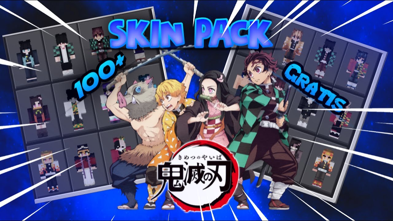 ANIME DEMON SLAYER KIMETSU NO YAIBA SKIN PACK MINECRAFT PE GRATIS ...