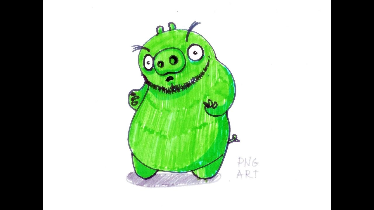 How to Draw Angry Birds (LEONARD) - YouTube
