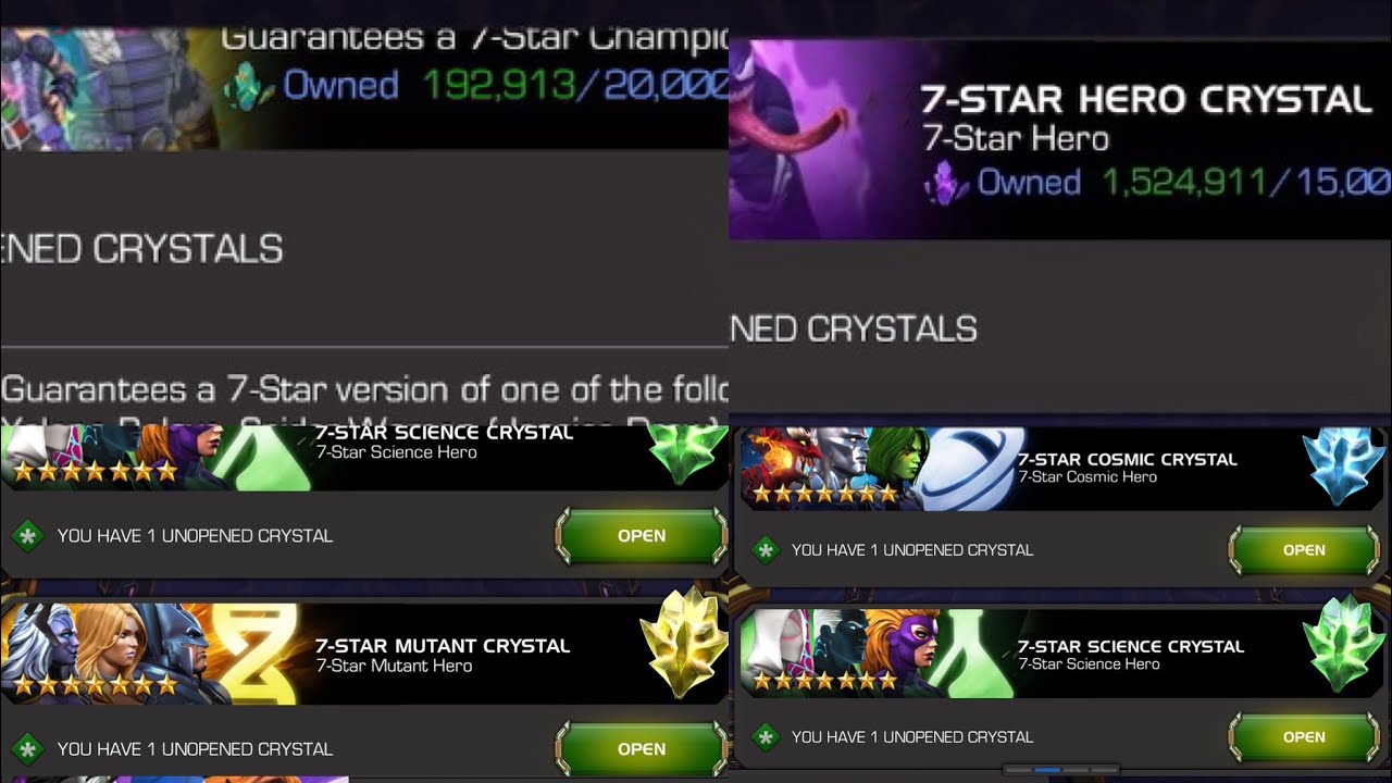 BIGGEST OPENING IN MCOC… NEW 20+ TITAN CRYSTALS and 100+ 7 STAR ...