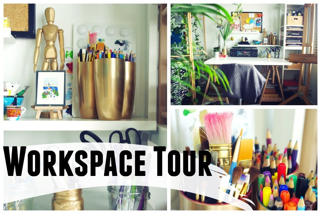 My Art Workspace Tour · 2015 · SemiSkimmedMin - YouTube