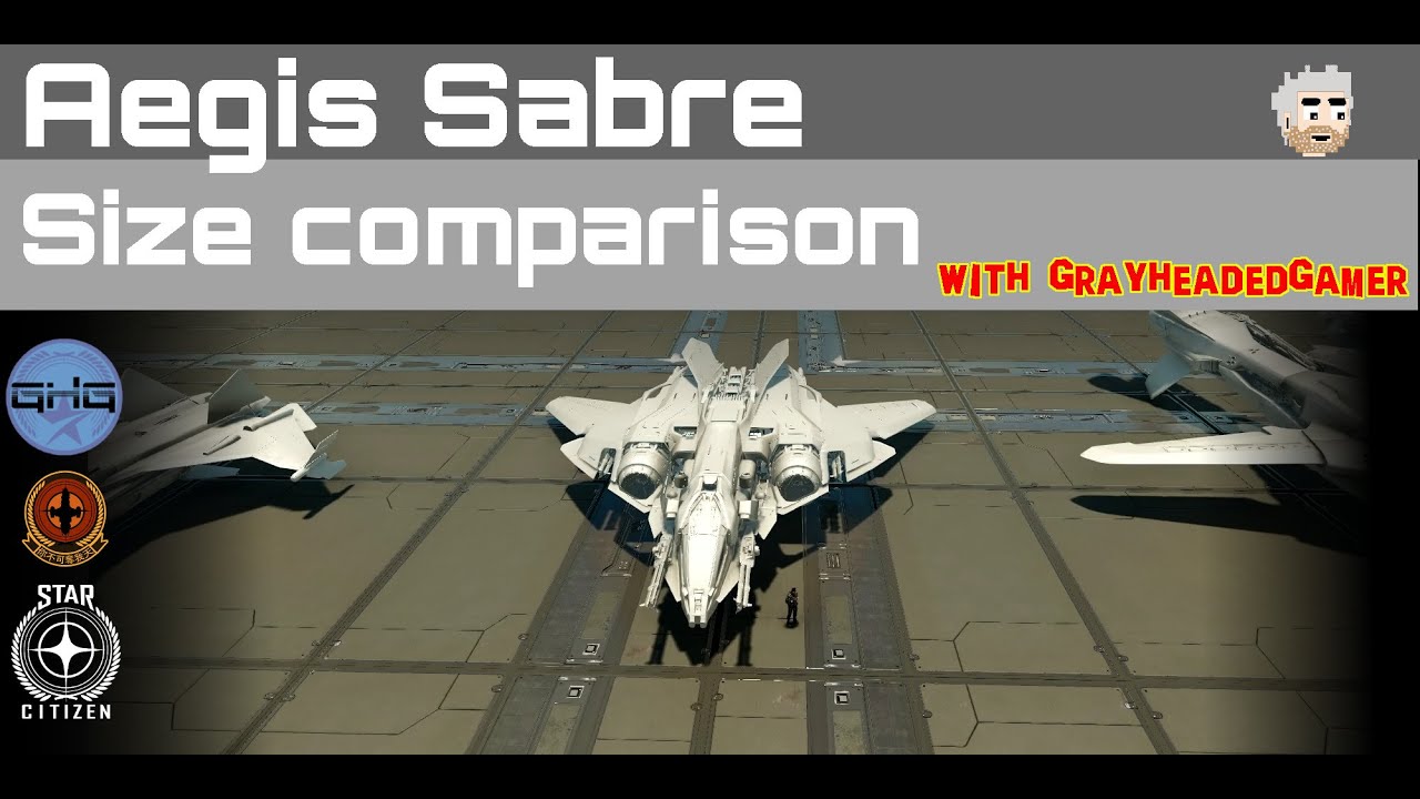 Star Citizen Island - Aegis Sabre size comparison - YouTube
