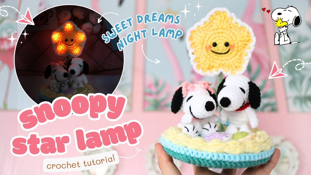 🌟 Snoopy Star Night Lamp | 🇺🇲🇪🇦 Sub | Ganchillo Snoopy | FREE PATTERN ...