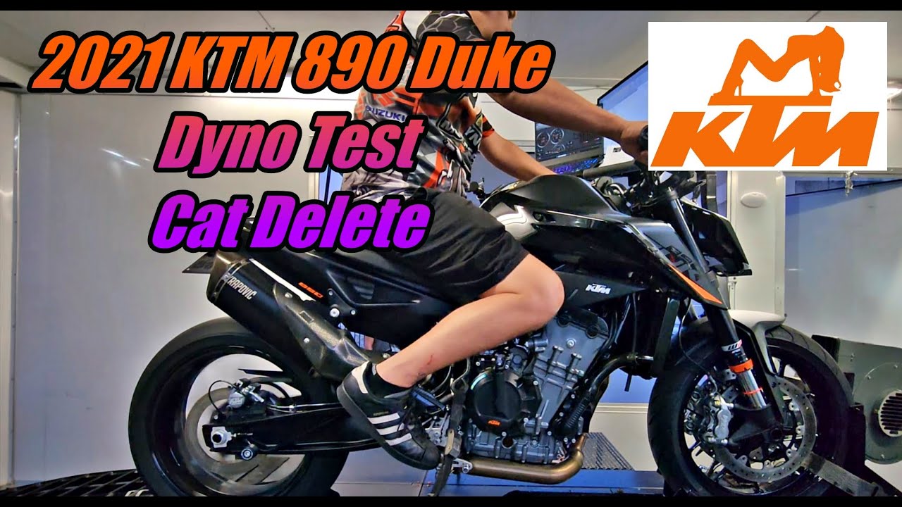 2021 KTM 890 Duke Dyno Test with mods - YouTube