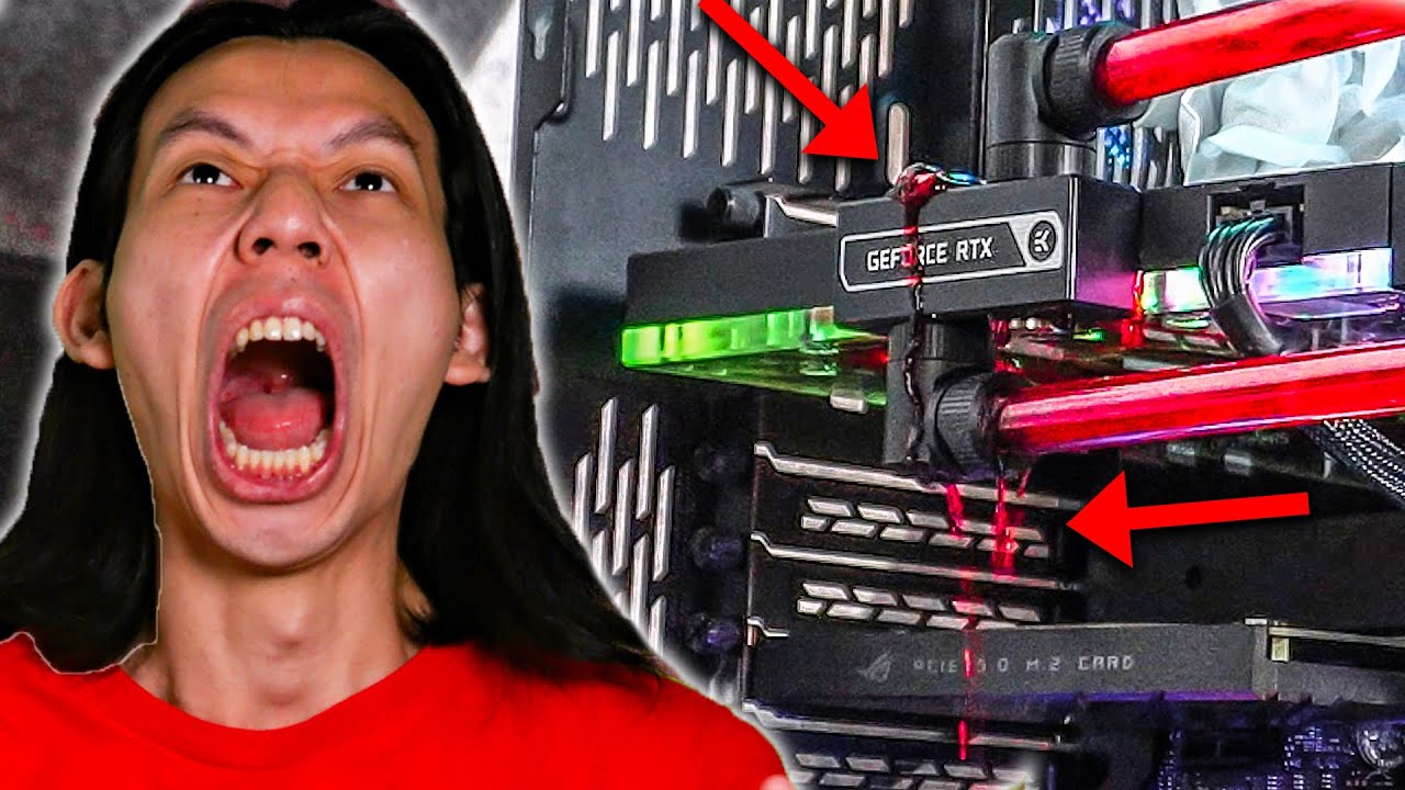 DISASTER Custom Water loop PC ft. 7950X3D! - YouTube