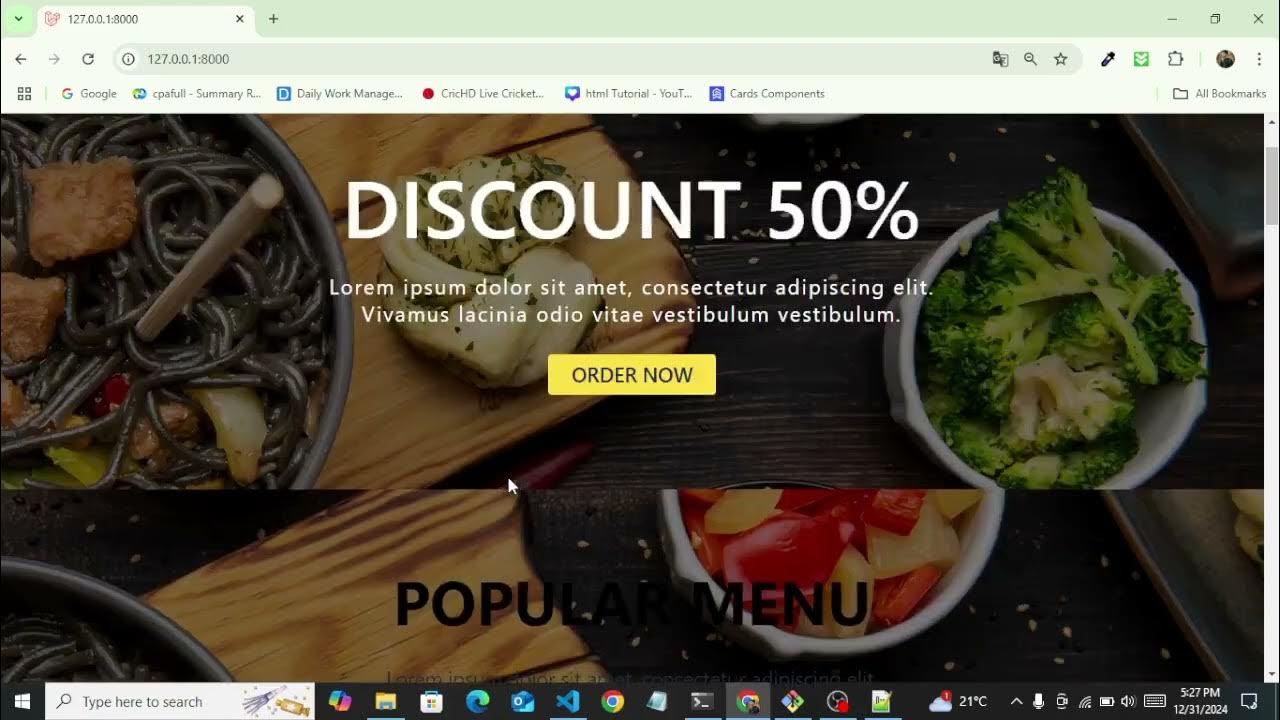Laravel Restaurants Portfolio Project Part 2 Web Development Batch B9 Youtube