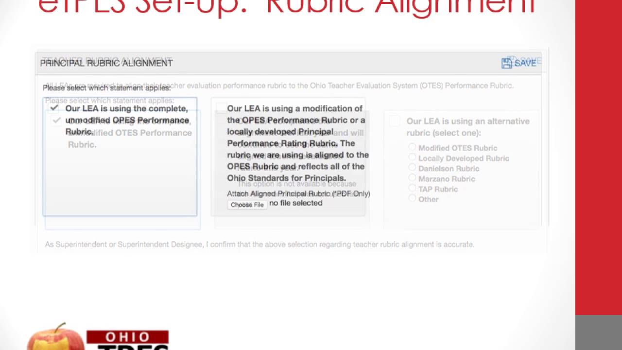 ODE: LEA Setup - options for forms, rubric alignment, evaluation intervals (Part 2) - YouTube