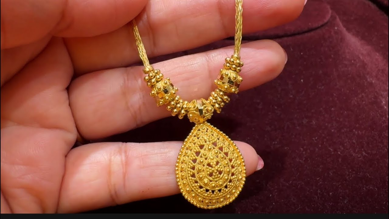 Starting @4gram Gold Chain Pendant Sets with Price/Light weight Gold ...