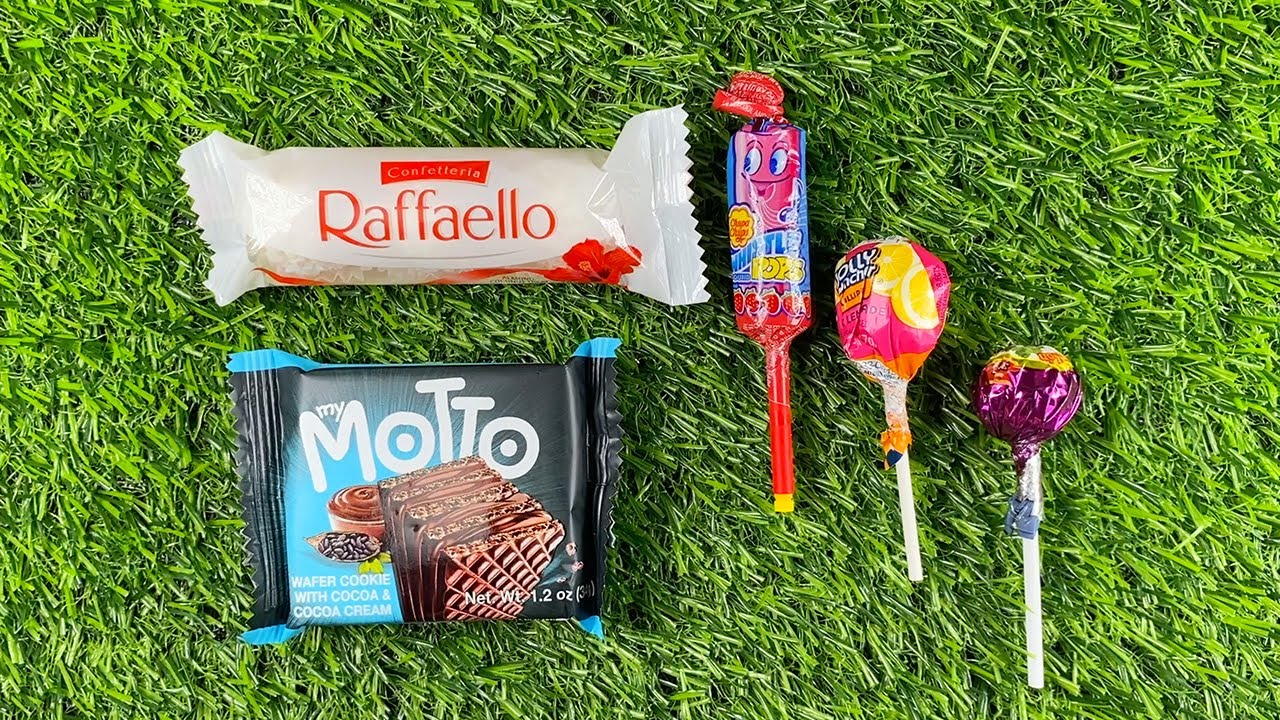 Yummy a lot of candy opening Lollipop 🍭 Rafaello 🍭 Waffle 🍭 ASMR 🍭 ...