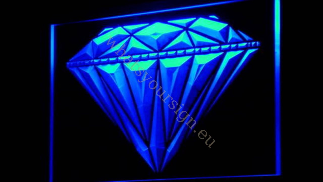 Diamond - LED neon light sign display - YouTube