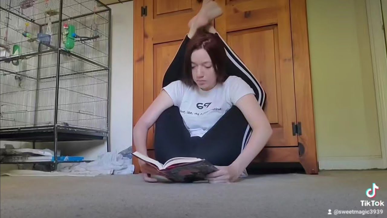 reading in a human pretzel - YouTube