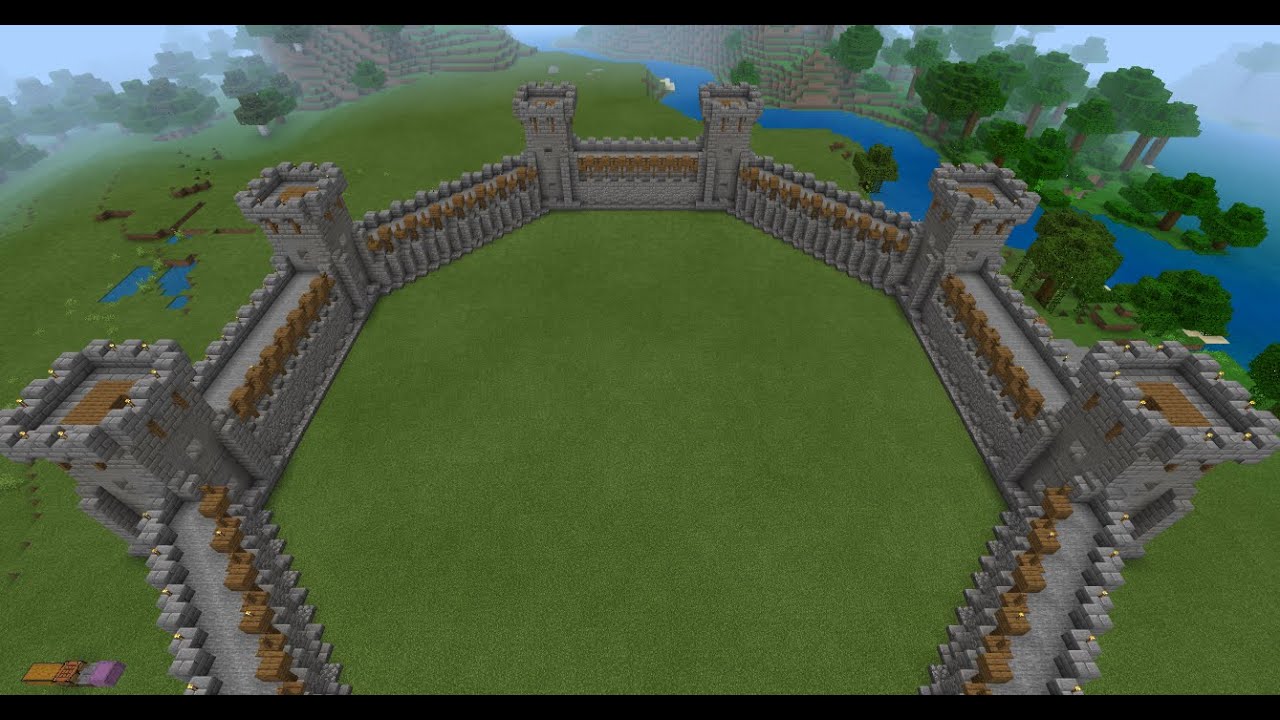 Minecraft Castle Build Part 2, Inner walls - YouTube
