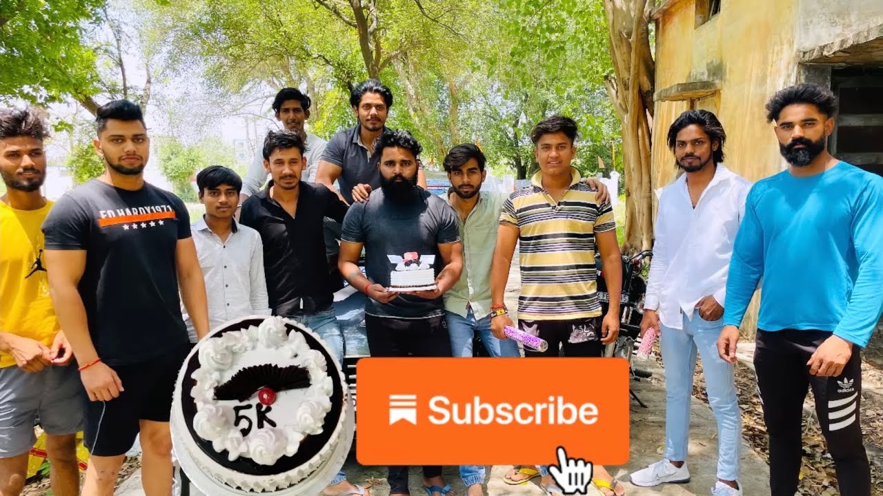 Aadesh Choudhary 5k subscribe complete celebration with my friends ...