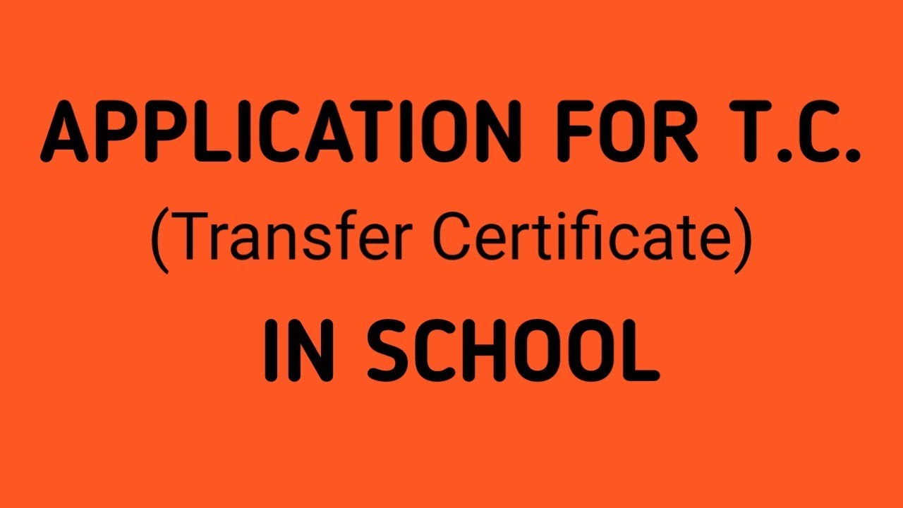 How To Write Application For Transfer Certificate YouTube How To Write Application For Transfer Certificate YouTube